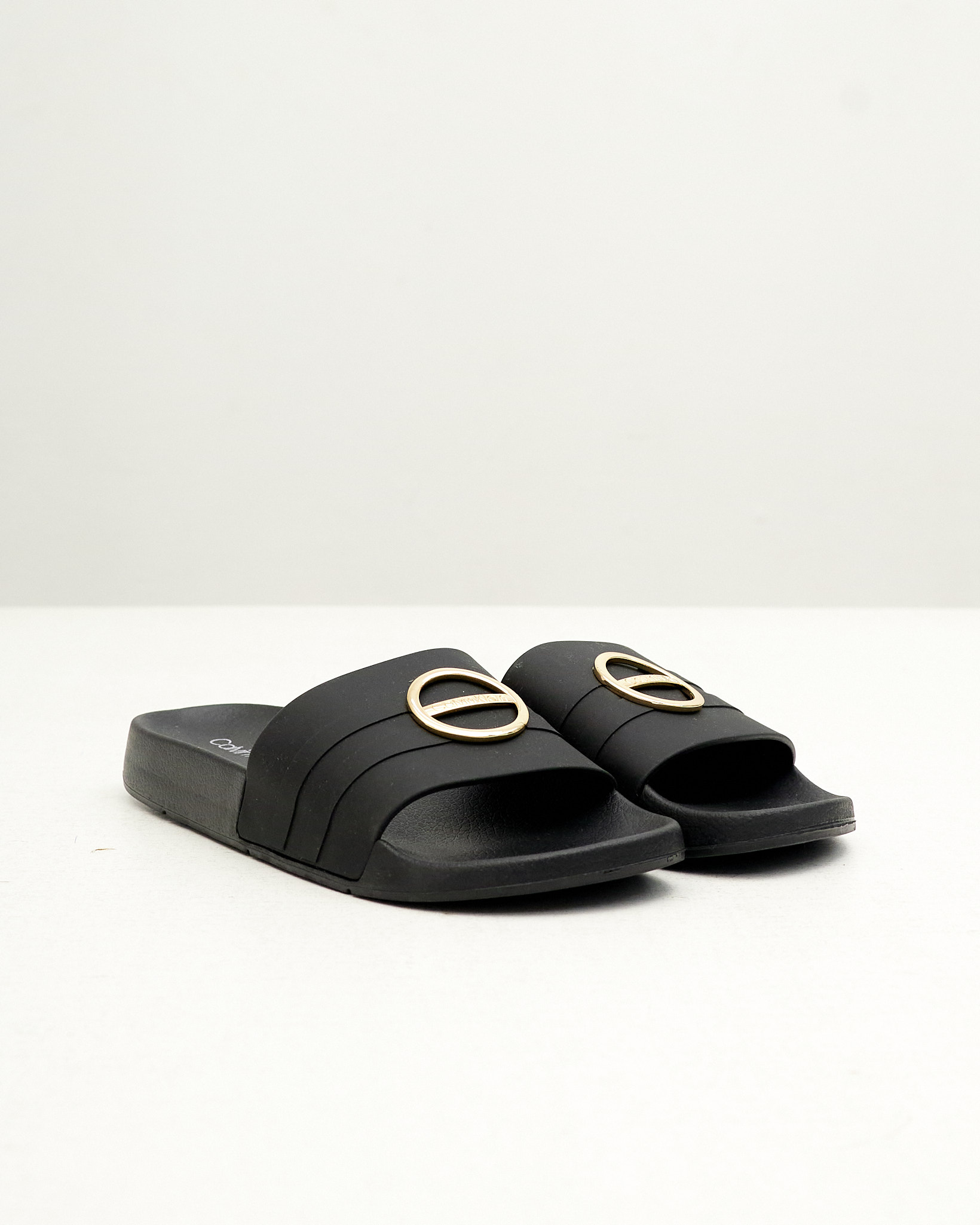 CK BLACK GOLD BUCKLE HARDWARE SLIDE - Debrasgrace