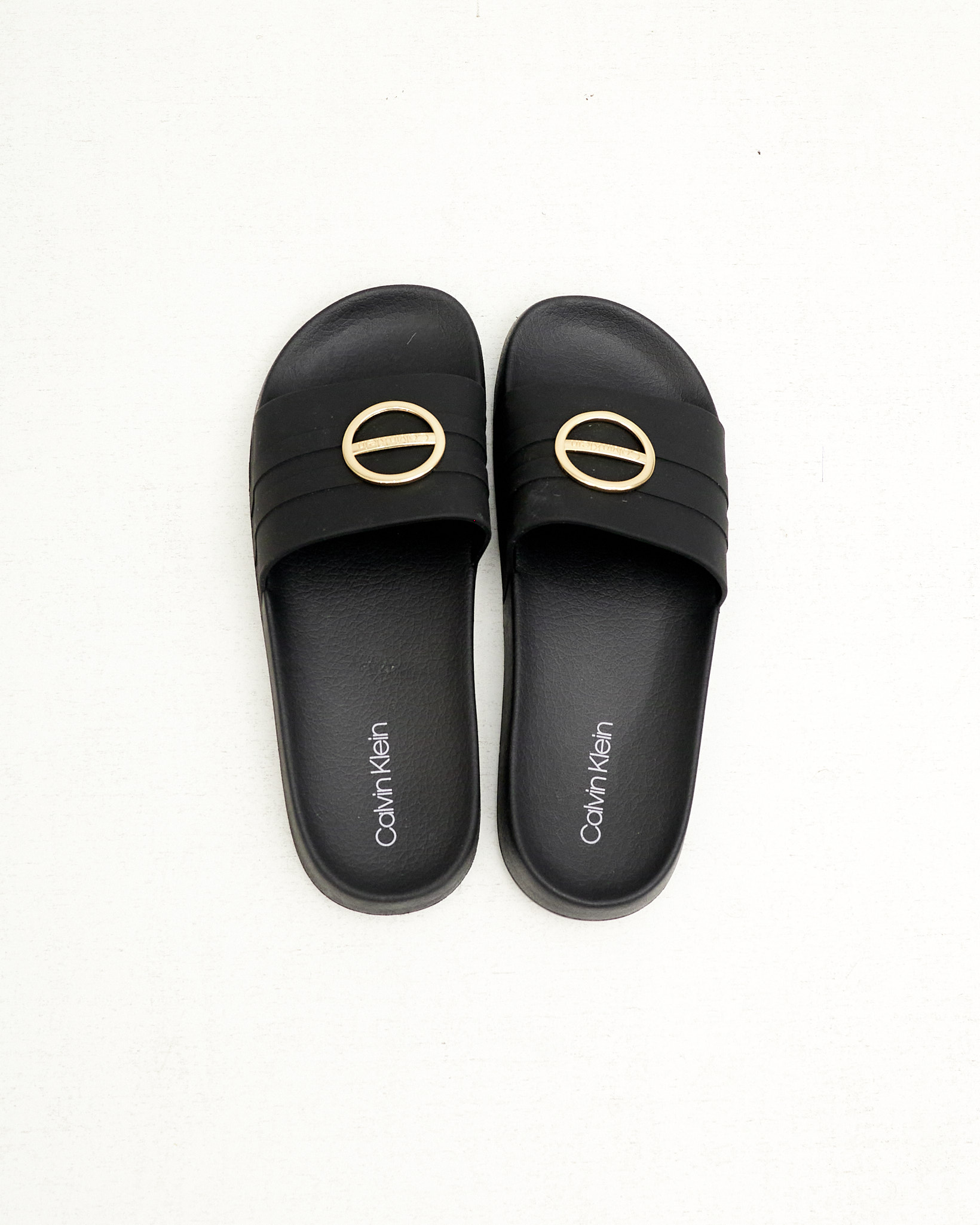 CK BLACK GOLD BUCKLE HARDWARE SLIDE - Debrasgrace