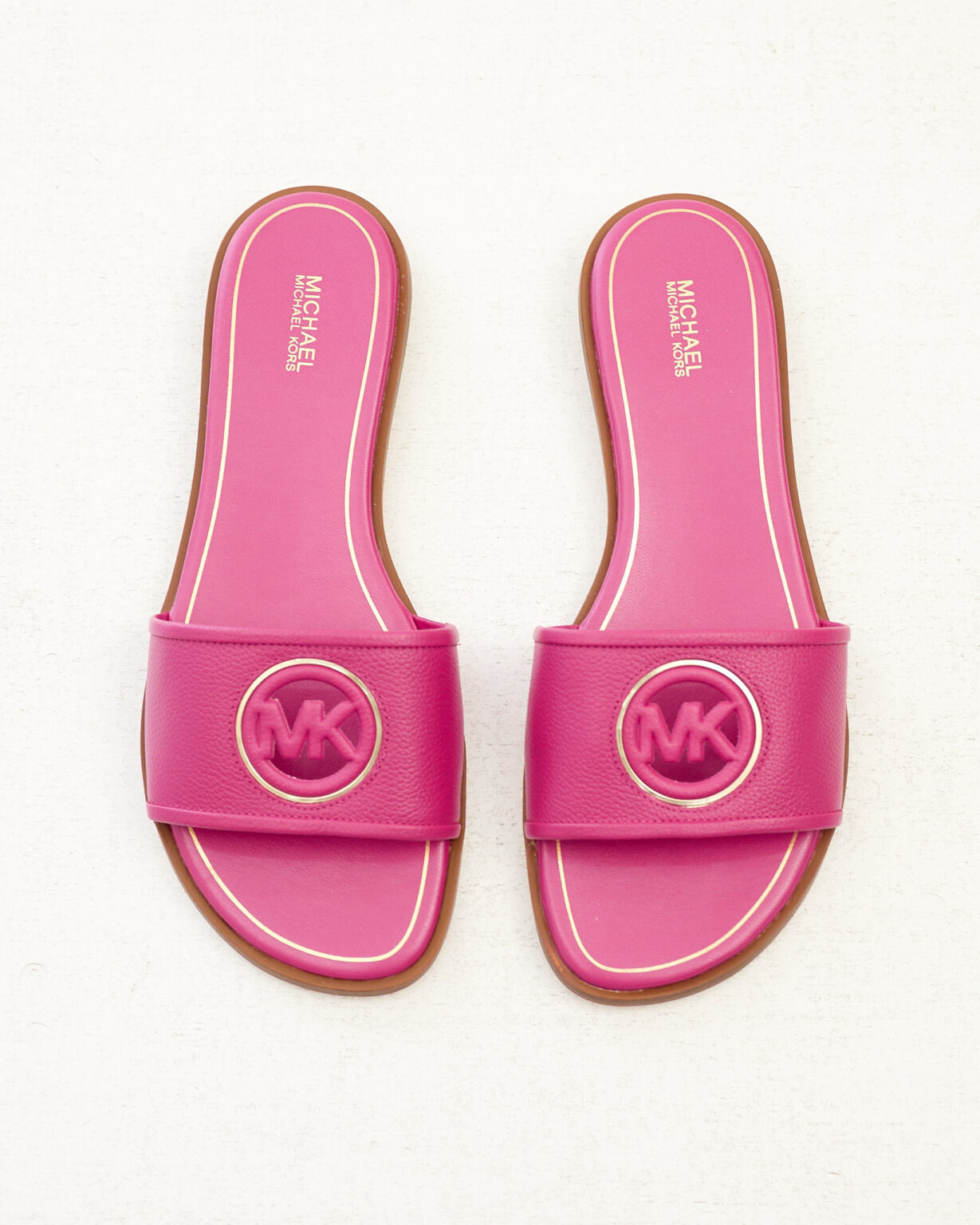 MK CARMINE PINK DEANNA CUT OUT SLIDE - Debrasgrace