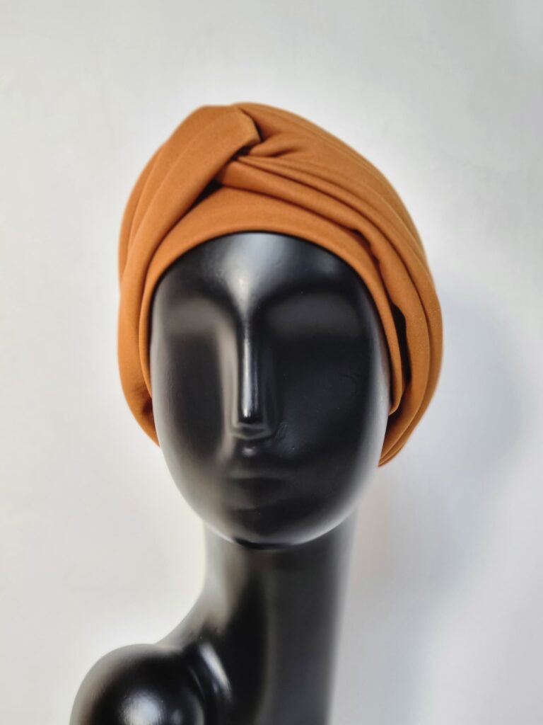 RUST FRONT KNOT FASHION TURBAN - Debrasgrace