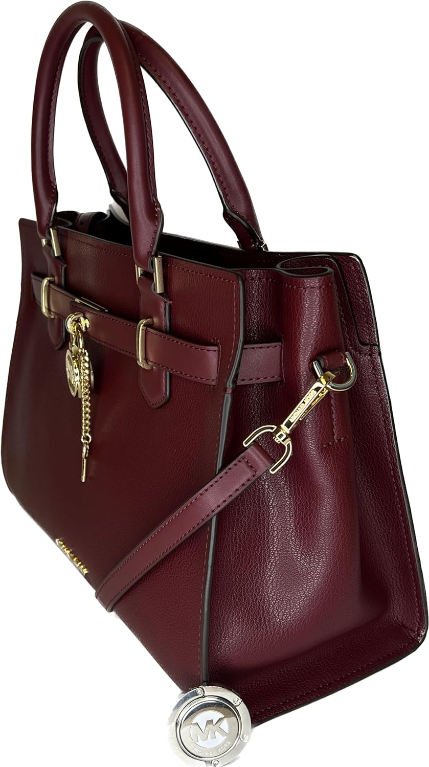 MICHAEL KORS DARK CHERRY HAMILTON MEDIUM BAG - Debrasgrace