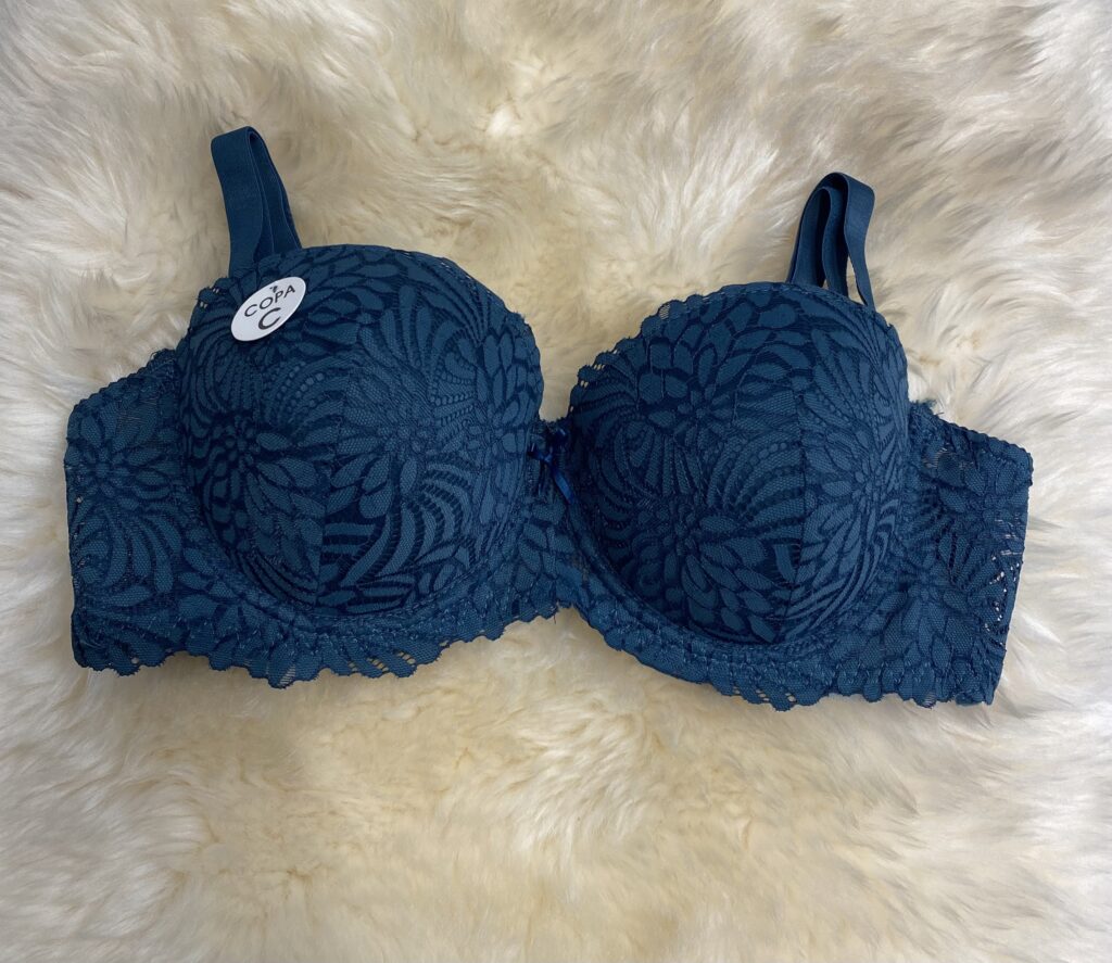 LEEN 8708 PETROL FULL FIGURE LACEY BRA - Debrasgrace
