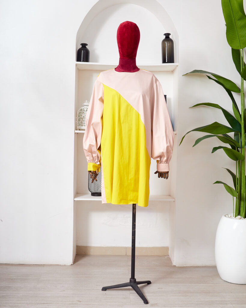 TU STUDIO NUDE X MUSTARD COLORBLOCK TUNIC - Debrasgrace