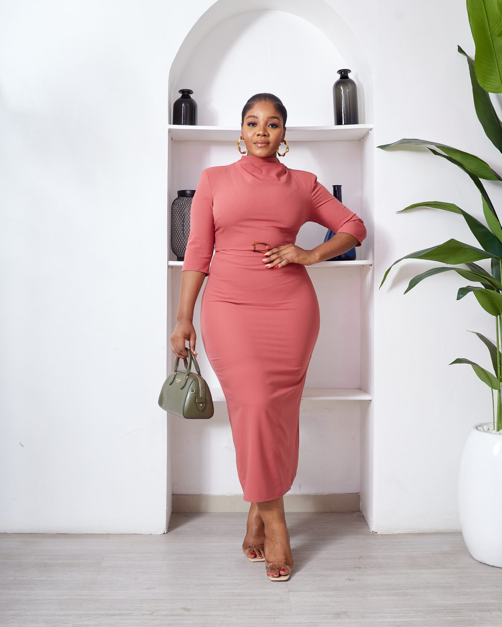 (2FOR70K) ASDES MAUVE SPLIT BELLY MIDI DRESS - Debrasgrace